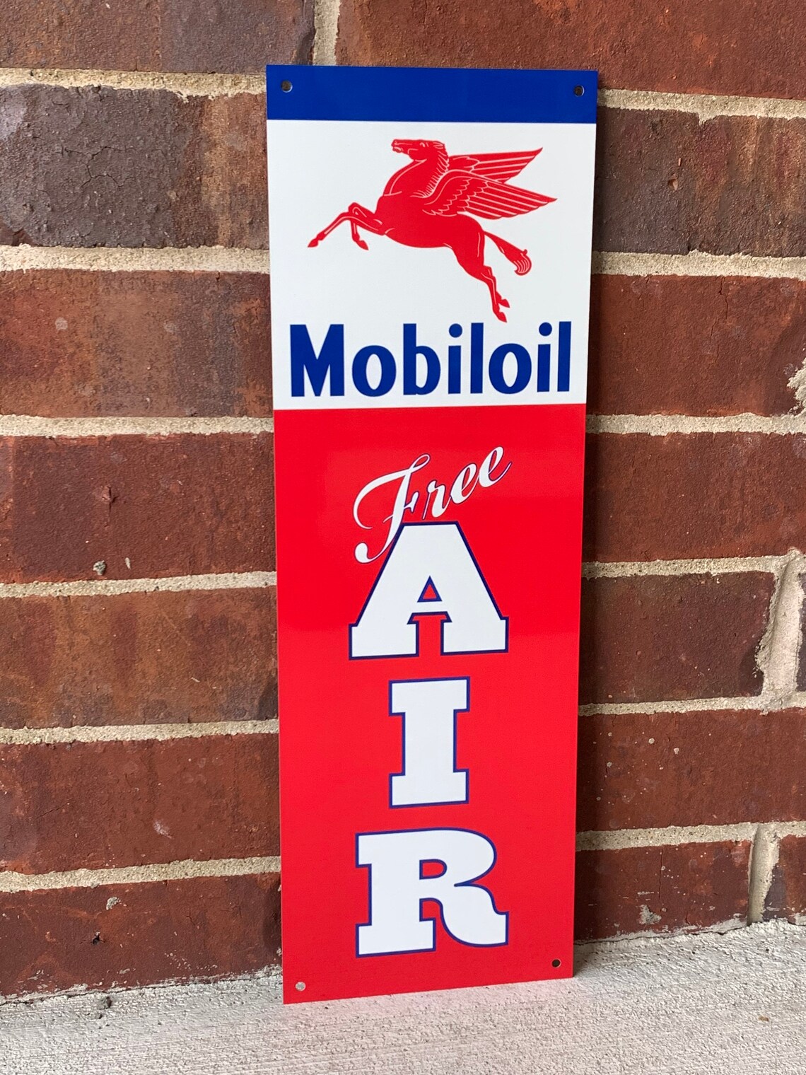 Mobil Free Air Oil Gasoline Sign - Etsy
