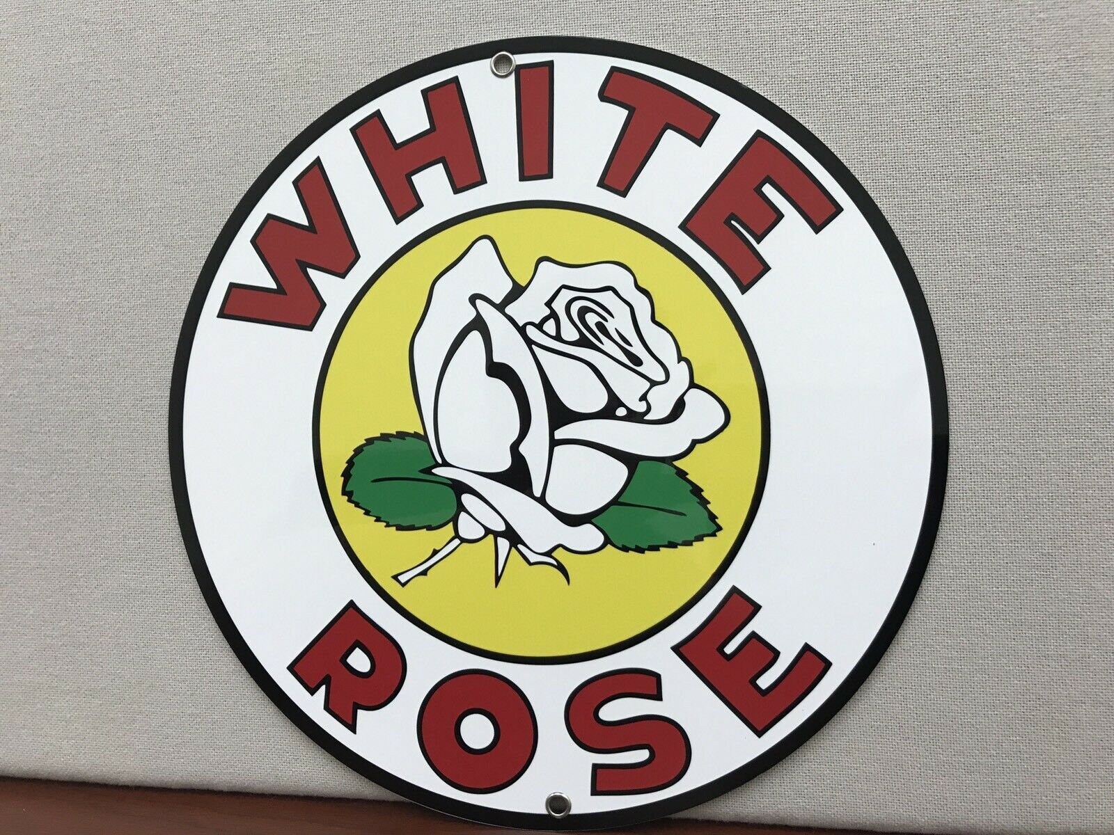 White Rose Gasoline Vintage Style Sign | Etsy