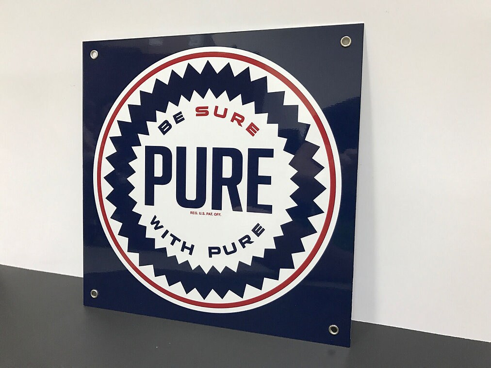 Pure Gasoline Vintage Style Sign - Etsy