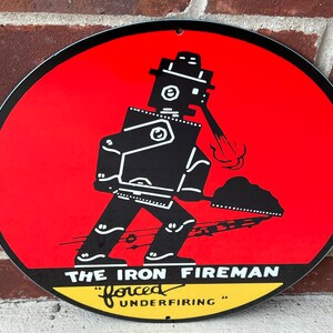 The Iron Fireman Coal Burner Heavy Steel Vintage Style Metal Sign - Etsy
