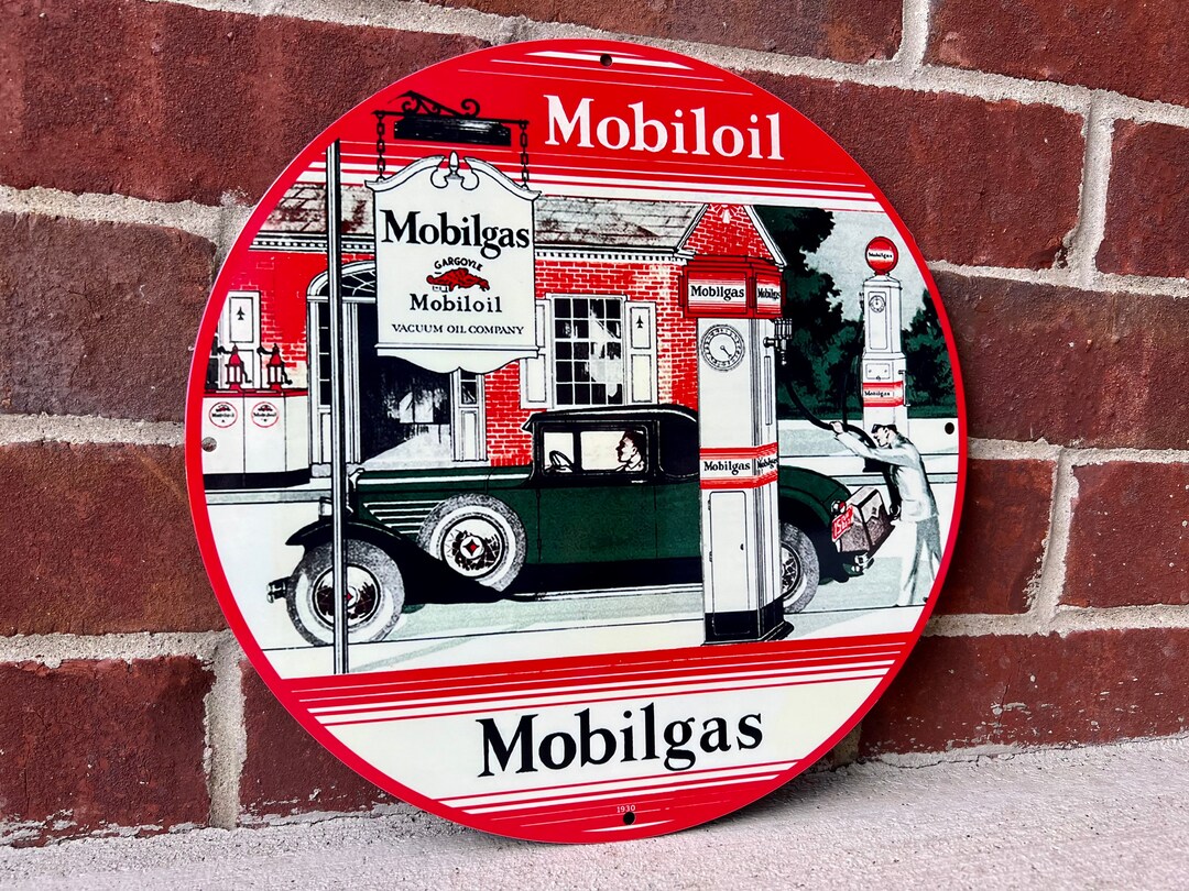 Mobilgas MOBILOIL Heavy Steel Vintage Style Metal Sign - Etsy
