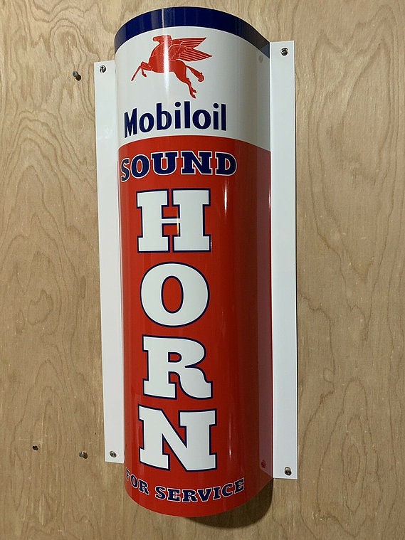 Mobiloil Sound Horn Service Sign | Etsy