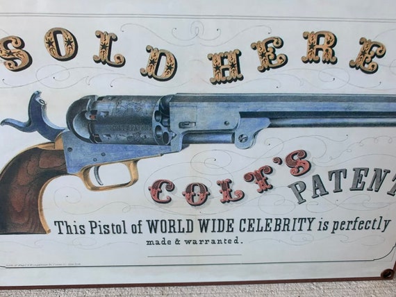 Gun Arms Revolvers Heavy Steel Vintage Style Metal Sign | Etsy