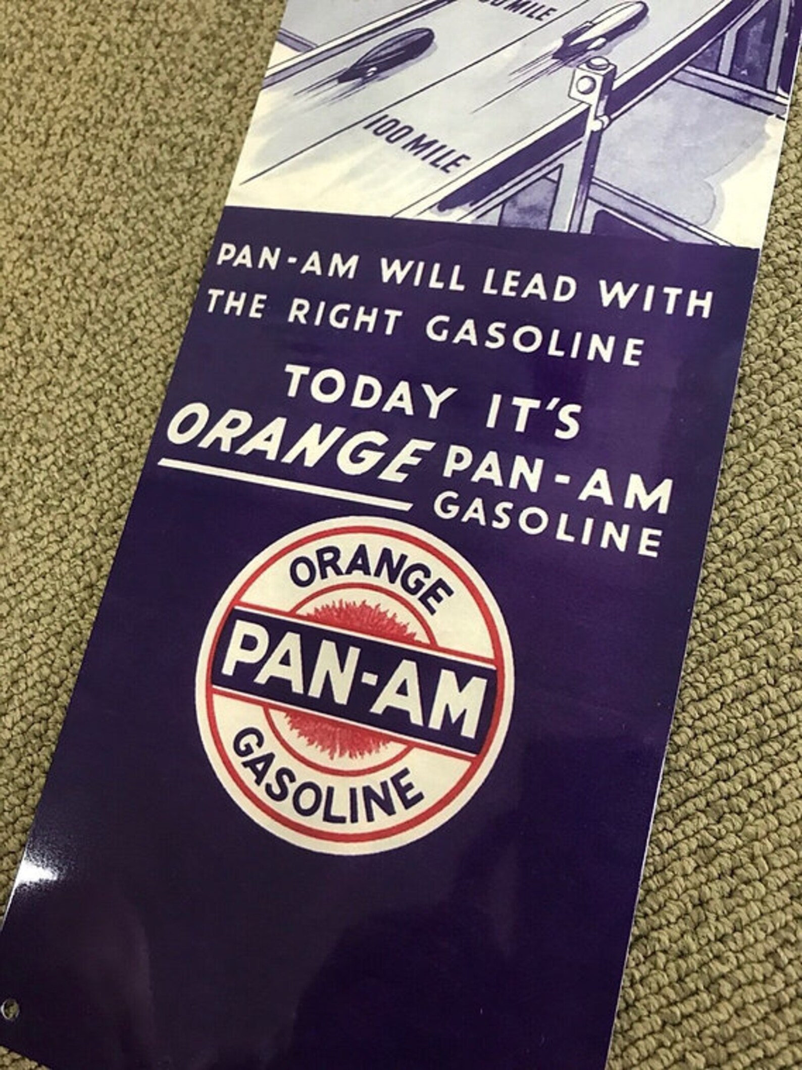 Pan Am Gasoline Vintage Style Advertising Sign - Etsy