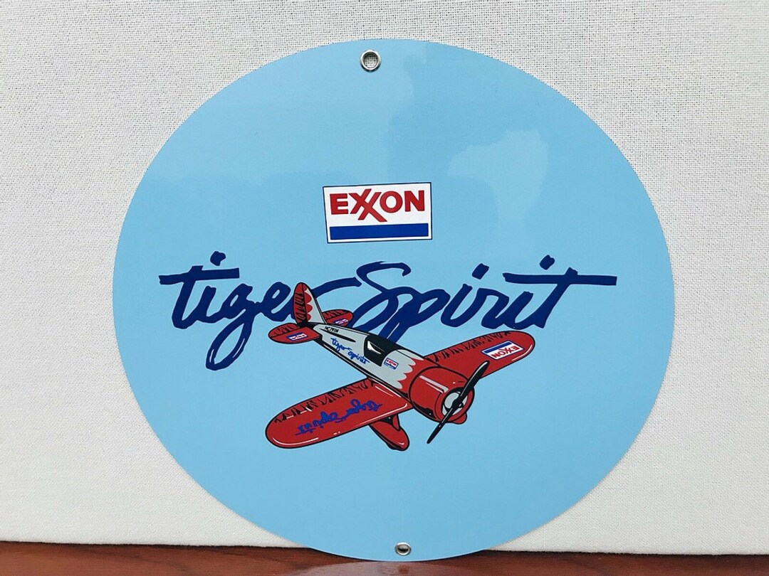 Exxon Tiger Spirit Aviation Vintage Style Sign - Etsy