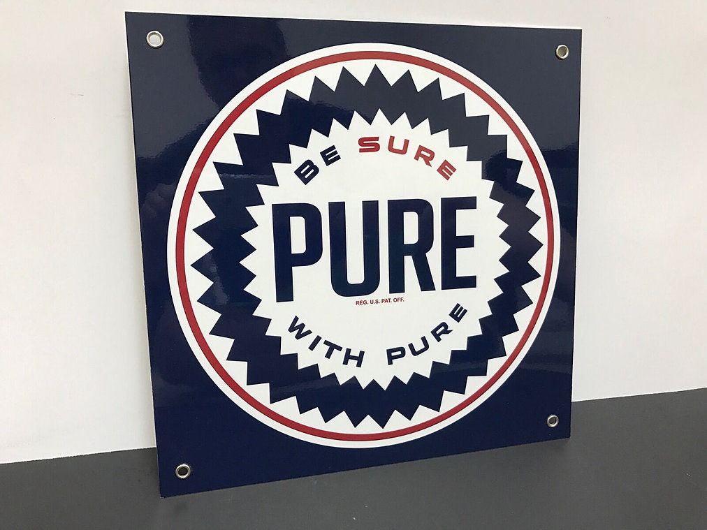 Pure Gasoline Vintage Style Sign | Etsy