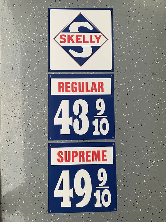 Skelly Regular & Supreme 3 Piece Sign - Etsy