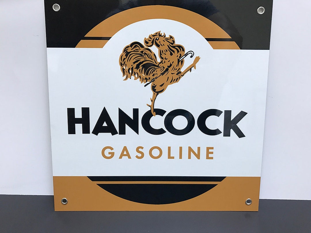 Hancock Gasoline Brown Square Reproduction Sign - Etsy