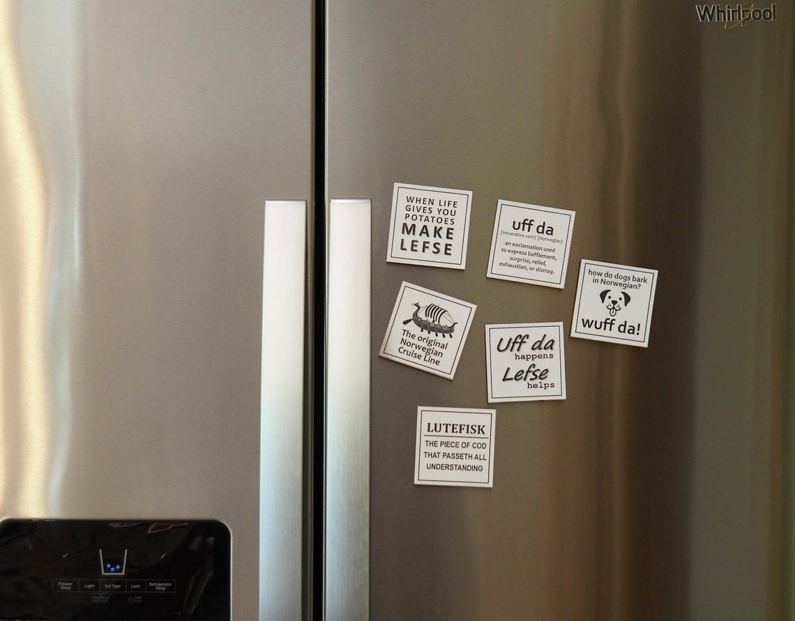 Norwegian Magnet, Scandinavian Humor, 3 X 3 Wood Magnet, Lutefisk and ...