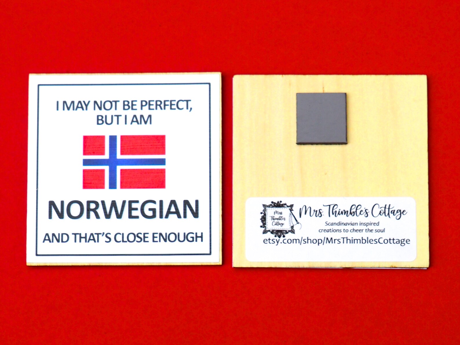 Norwegian Magnet, Scandinavian Humor, 3 X 3 Wood Magnet, Lutefisk and ...