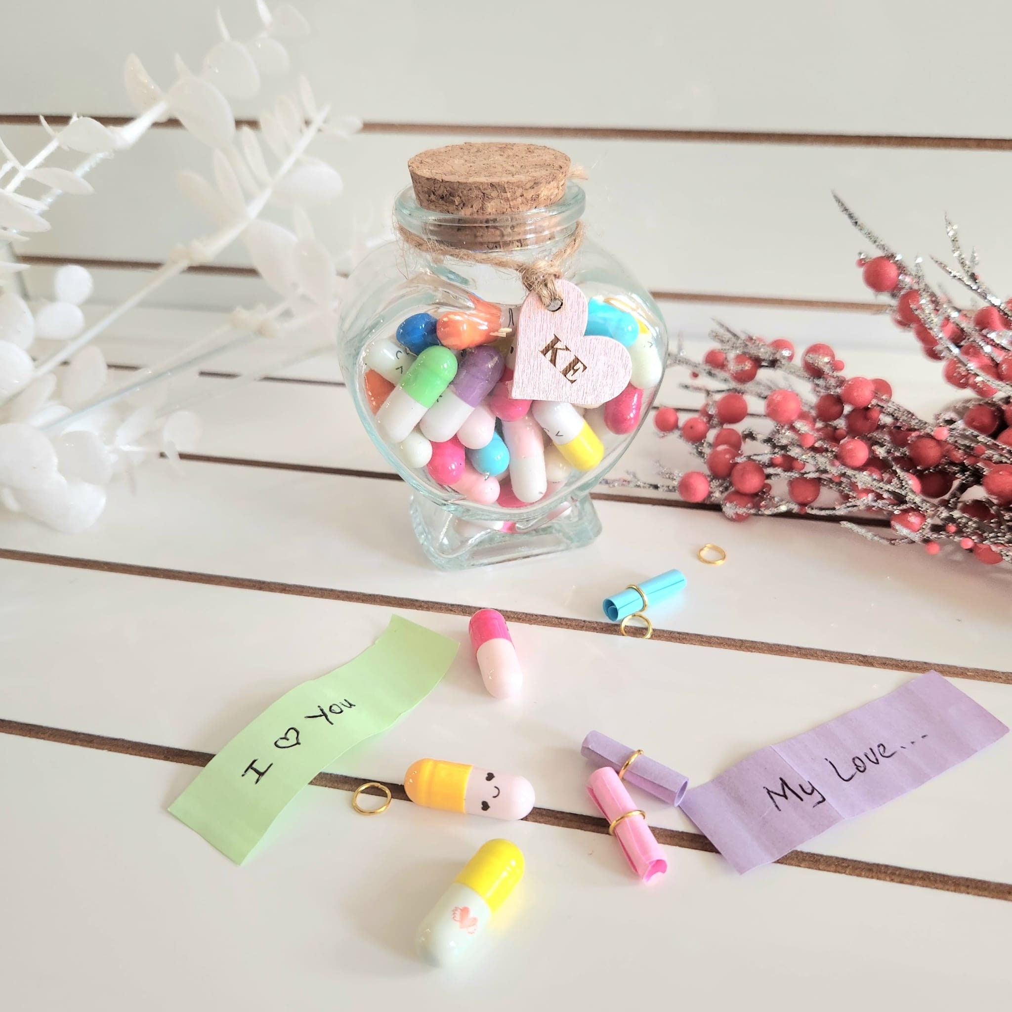 Pill Capsules 10pcs Message In A Bottle - Love Note Valentine Birthday ...