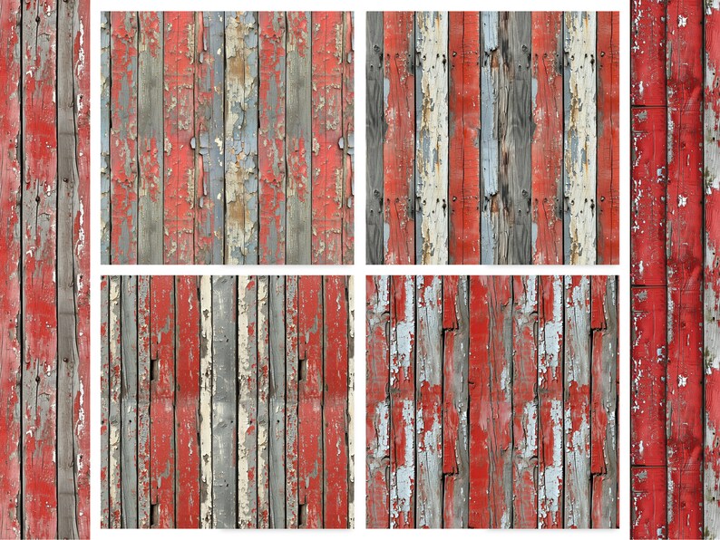 Red Aged Barnwood Background Seamless Pattern Rustic Weathered Wood ...