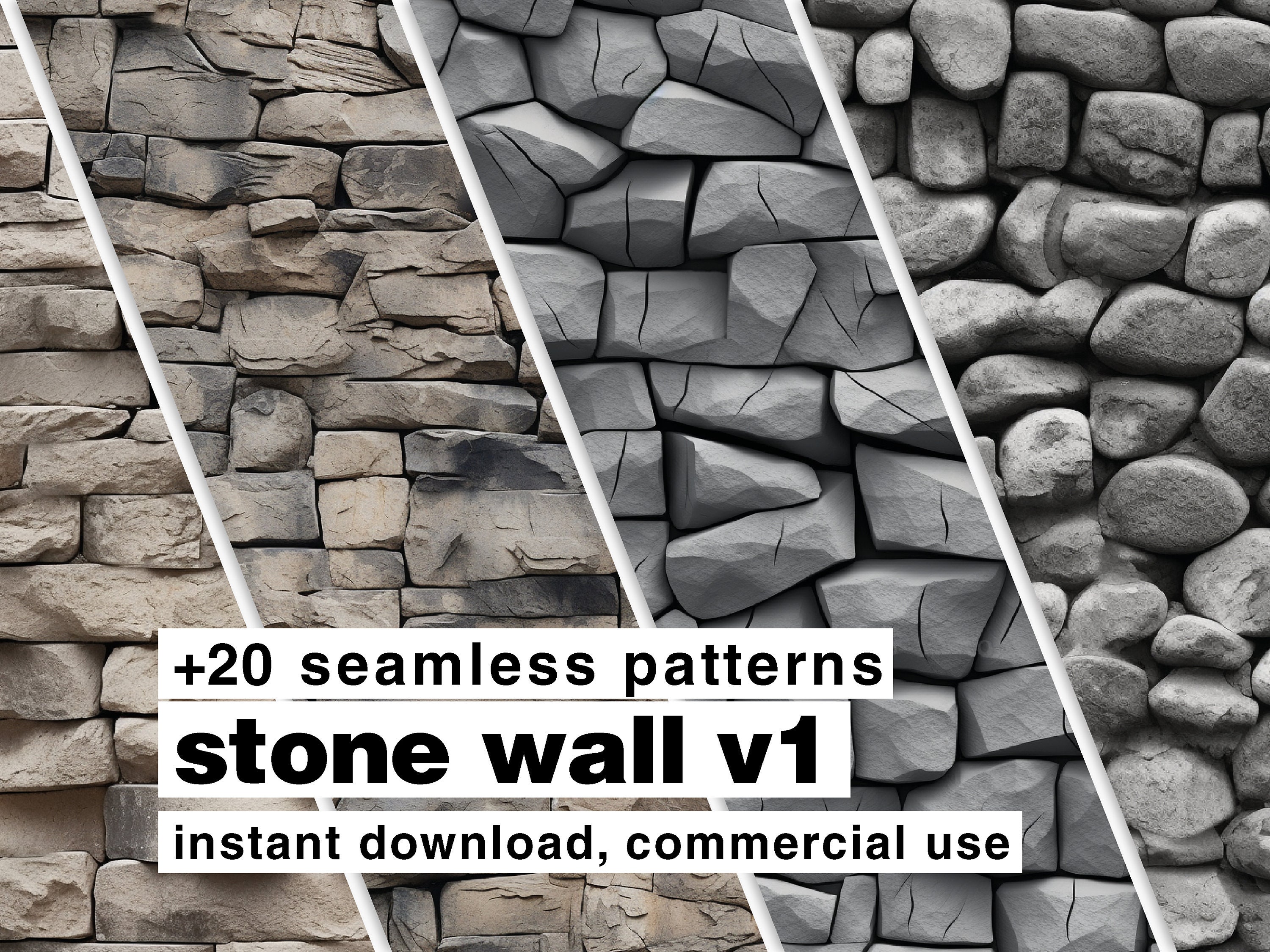 Stone Wall Digital Paper Seamless Pattern Architecture Background ...