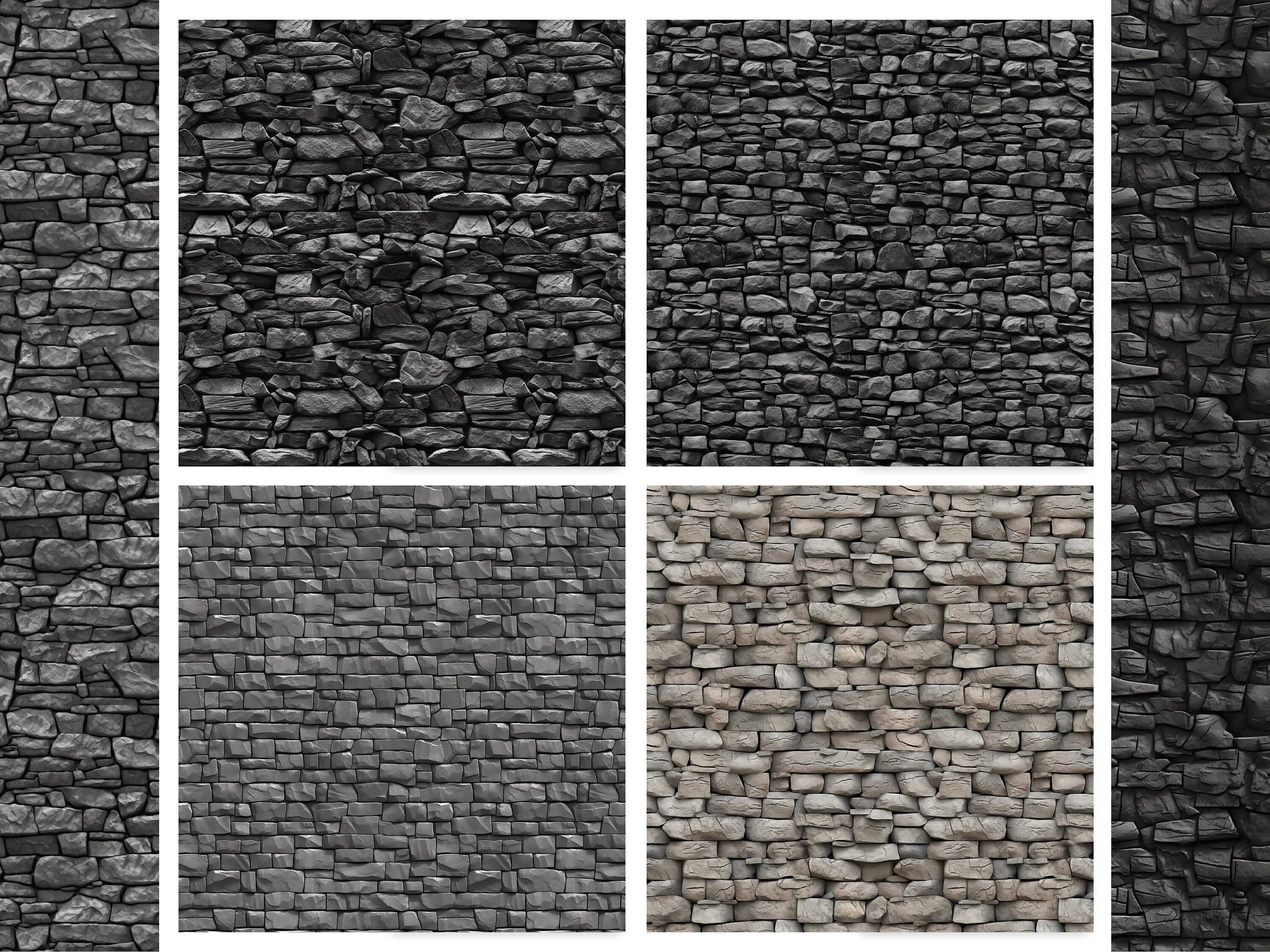 Stone Wall Digital Paper Seamless Pattern Architecture Background ...