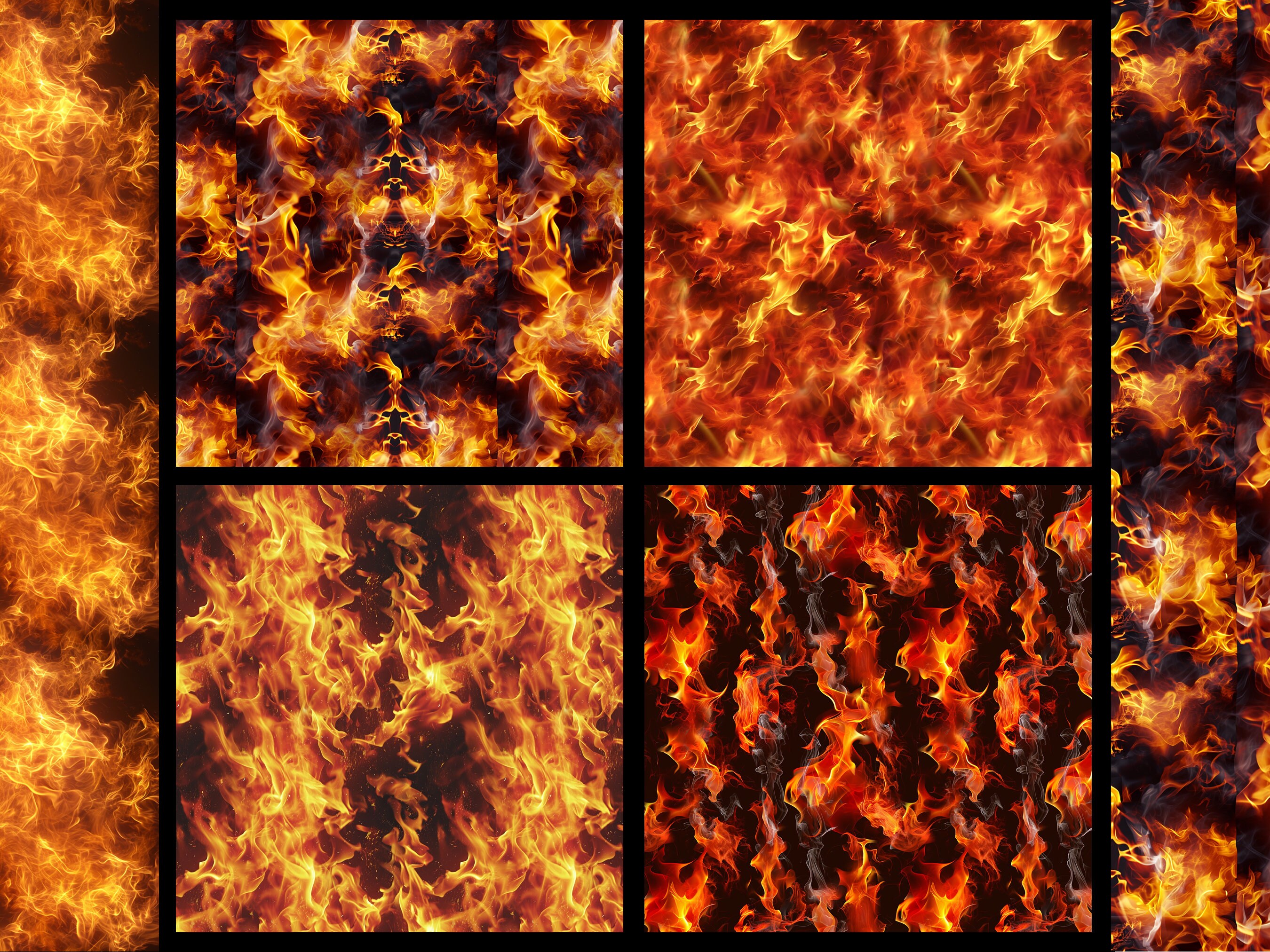 Fire Junk Journal Fire Background Blazing Flames Png Fire Seamless ...