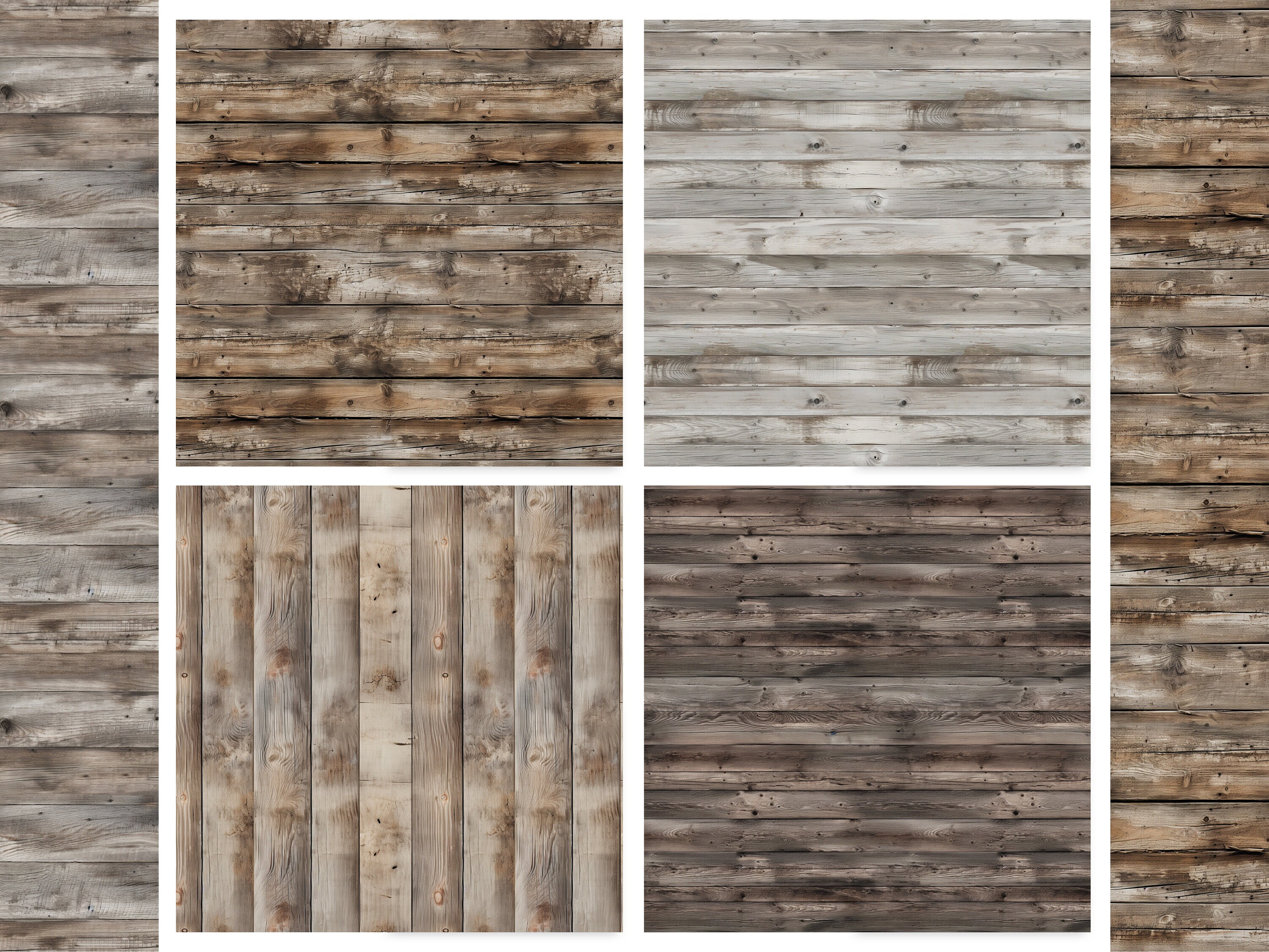 Barnwood Background Seamless Pattern Rustic Weathered Wood Planks ...