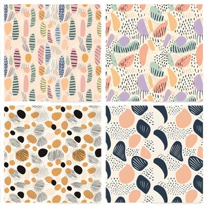 Trendy Boho Minimal Digital Paper Minimalistic Seamless Patterns Trendy ...