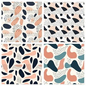 Trendy Boho Minimal Digital Paper Minimalistic Seamless Patterns Trendy ...