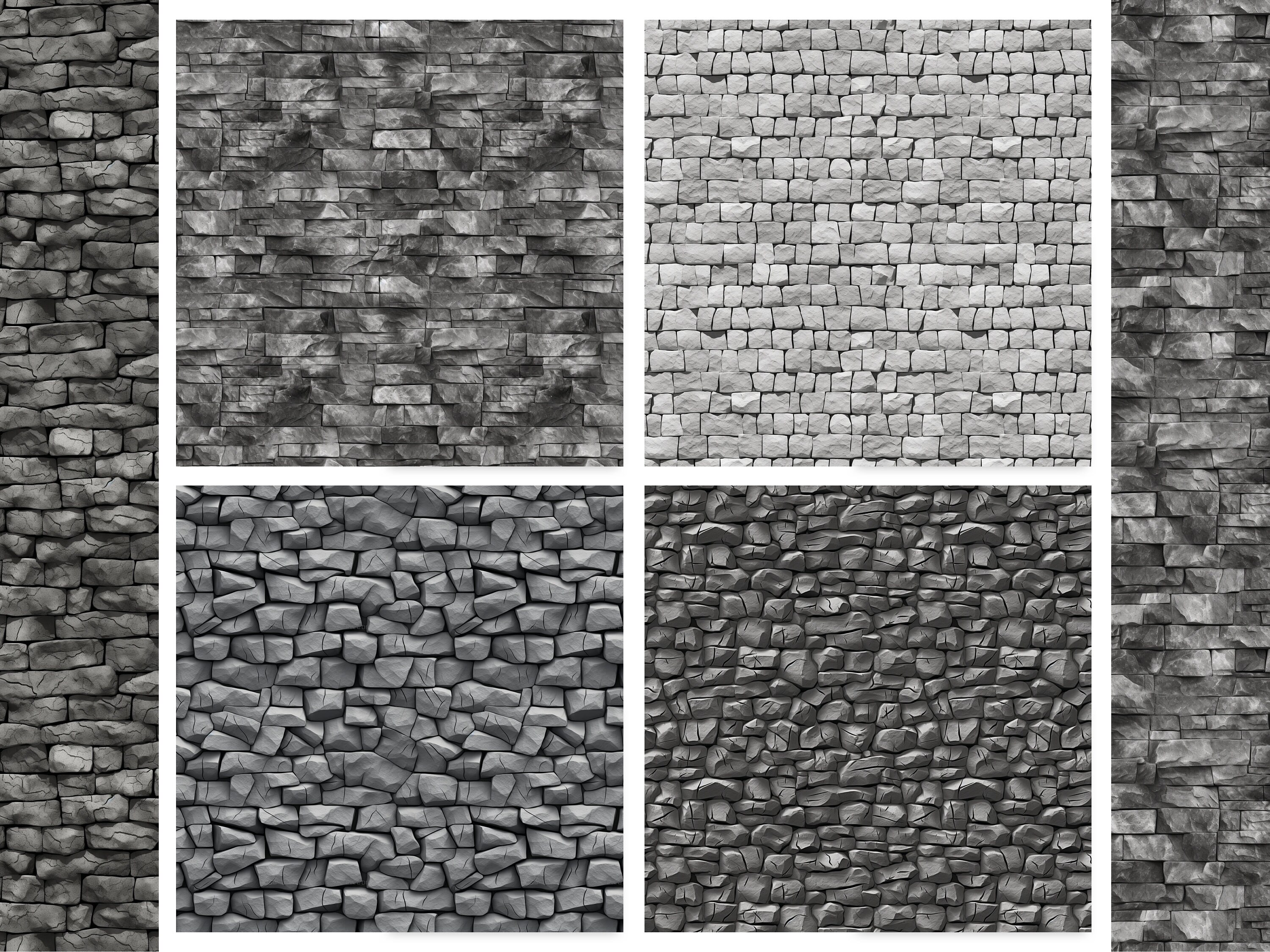 Stone Wall Digital Paper Seamless Pattern Architecture Background ...