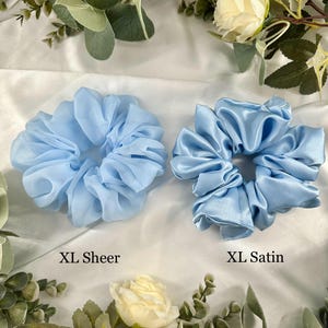 Sky Blue Sheer Scrunchie - XL Jumbo Scrunchie, Voile, Oversized, Giant ...