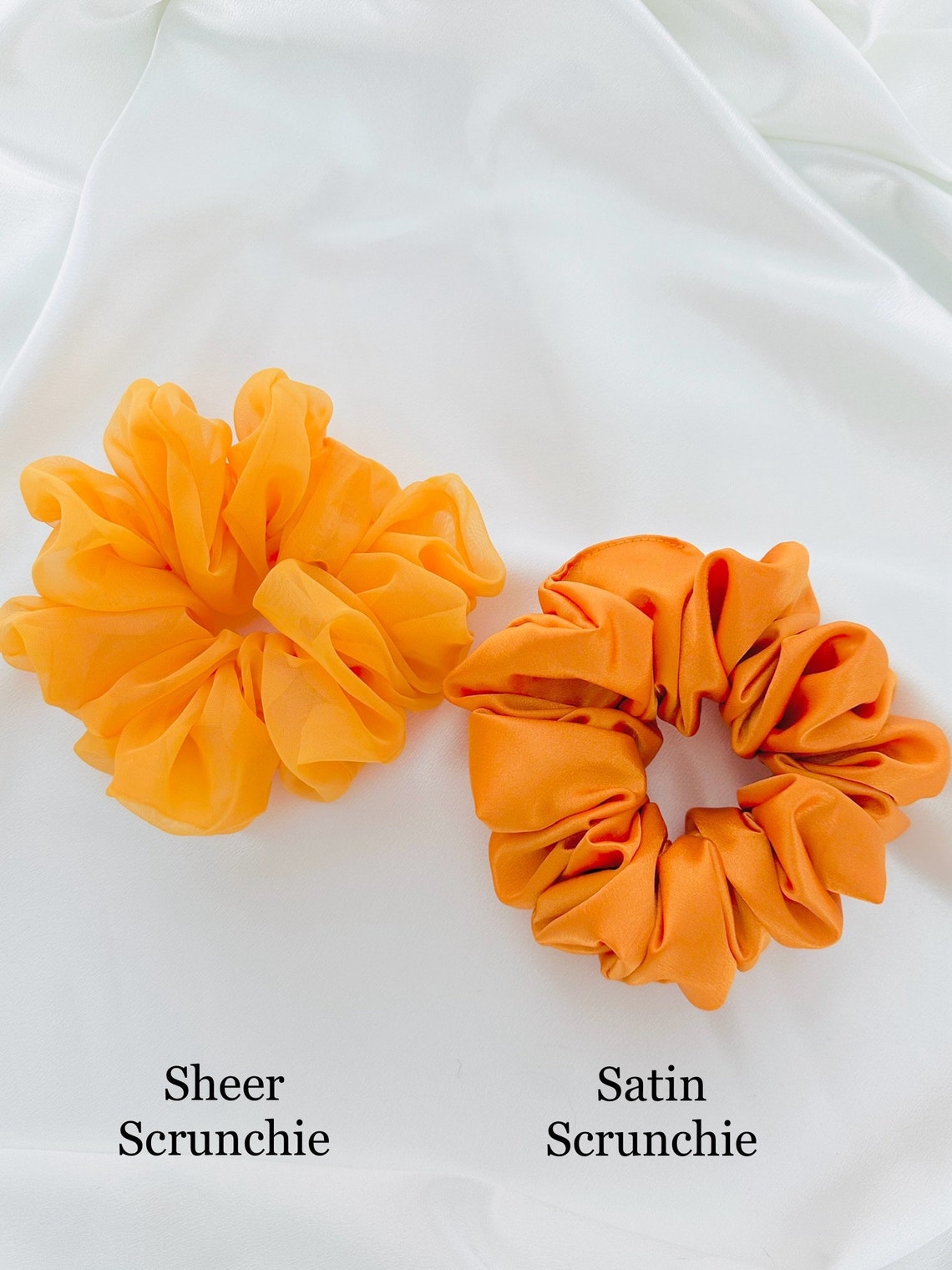 Orange XL Jumbo Scrunchie, Satin, Oversized, Giant, 90s Fashion, Hair ...