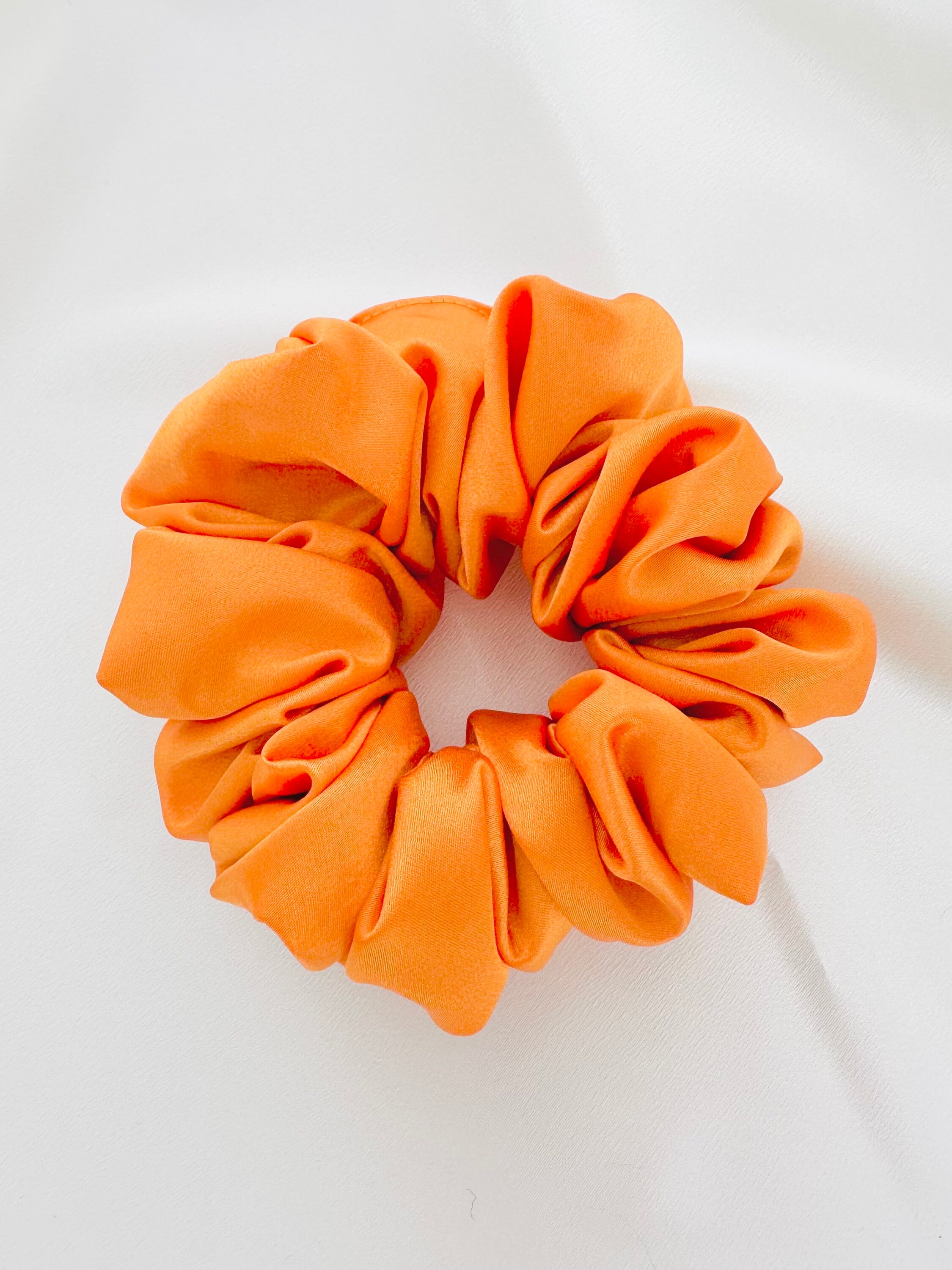 Orange XL Jumbo Scrunchie, Satin, Oversized, Giant, 90s Fashion, Hair ...