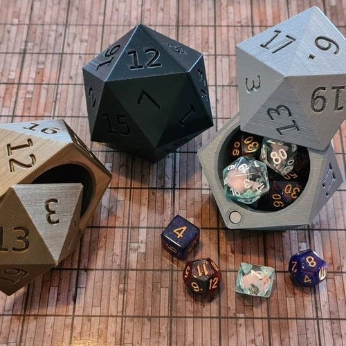 D20 Dice Box Magnetic Lock Storage Container MTG D&d - Etsy