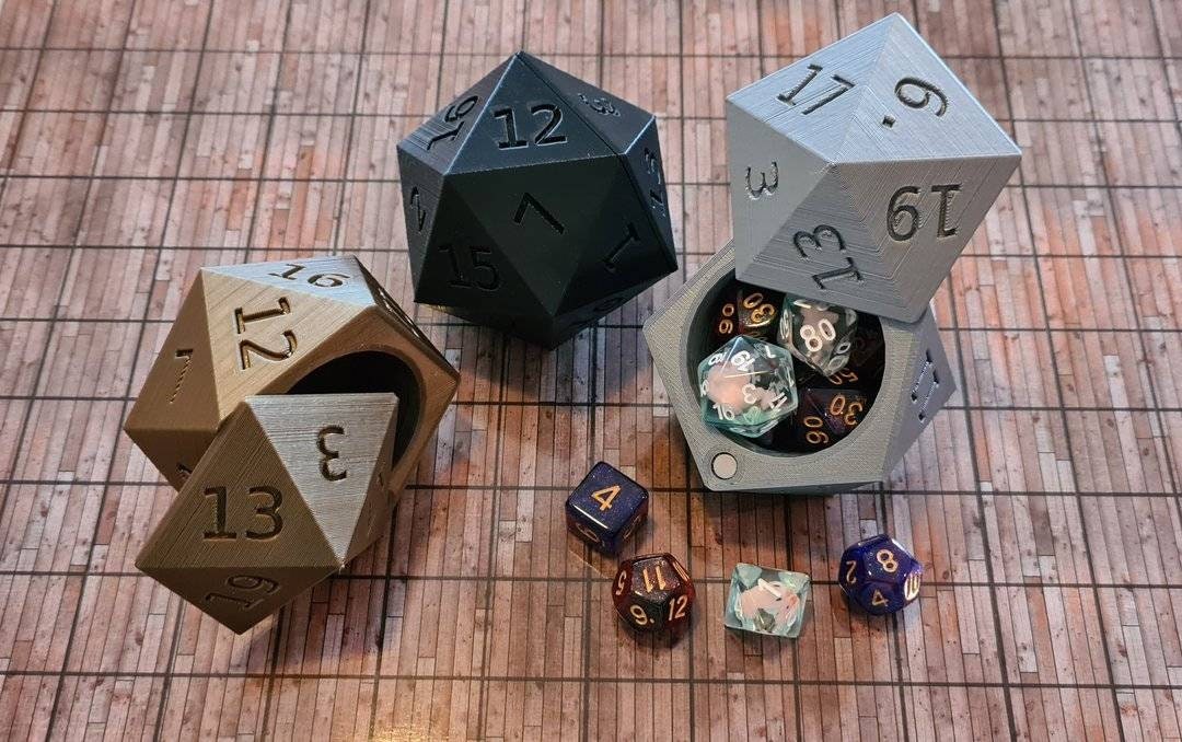 D20 Storage Box With Magnetic Lock With Mystery Dice Option. - Etsy UK