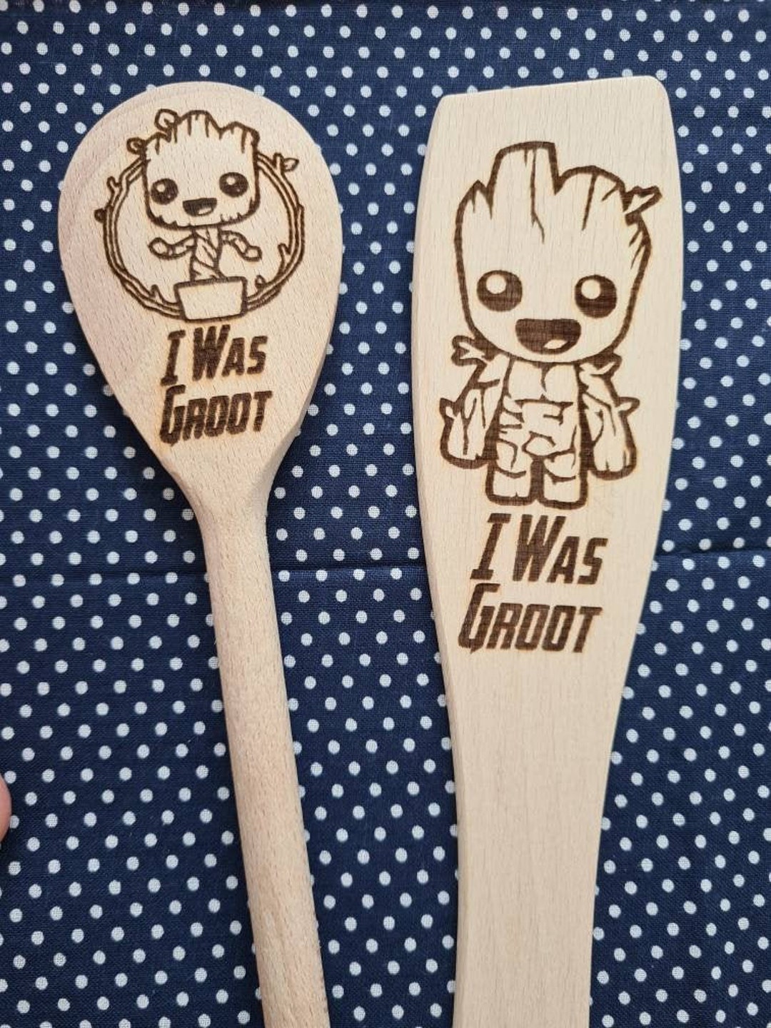 Groot guardians of the Galaxy Wooden Spatula and Spoon - Etsy UK