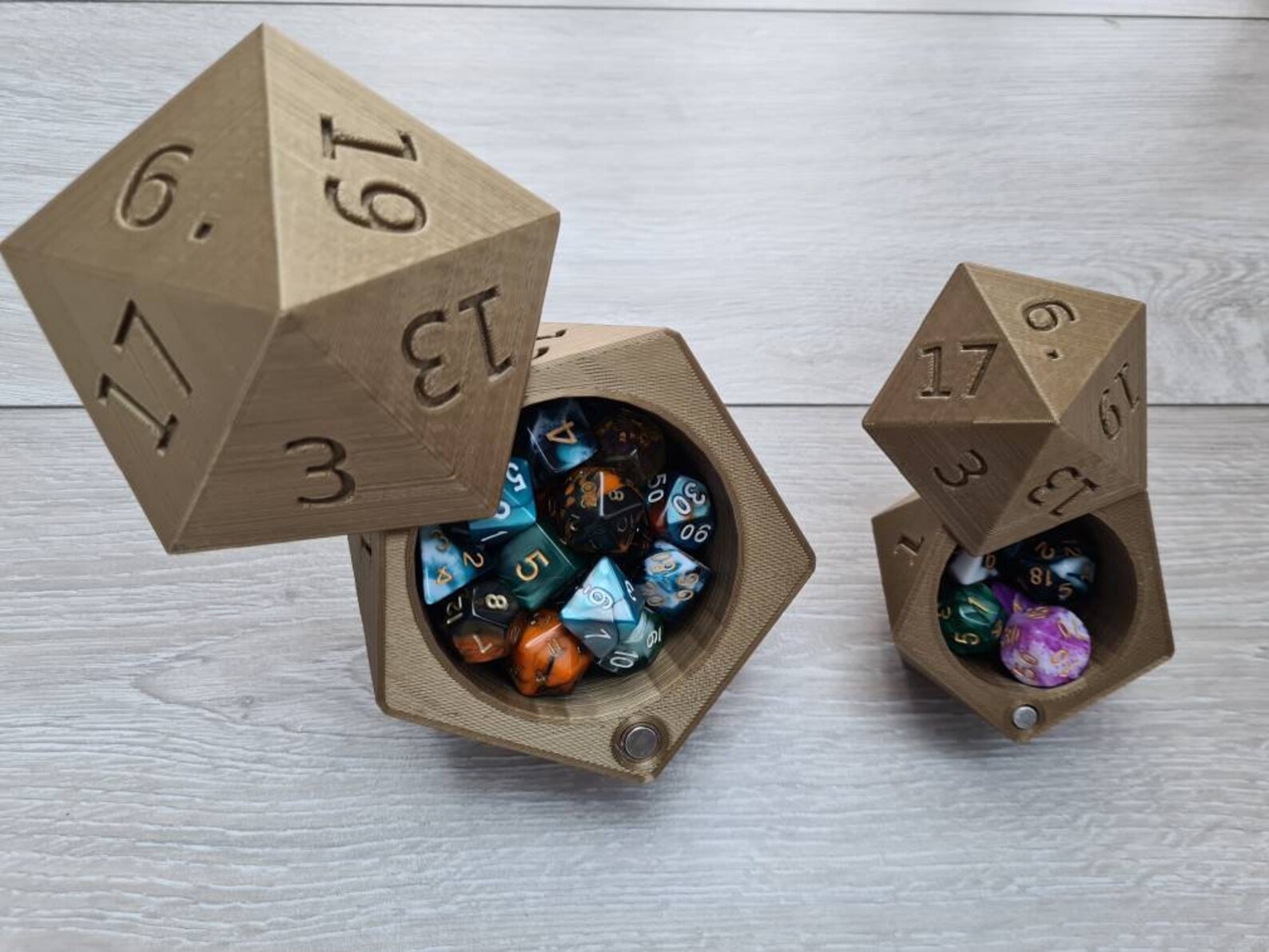 D20 Storage Box With Magnetic Lock With Mystery Dice Option. - Etsy UK
