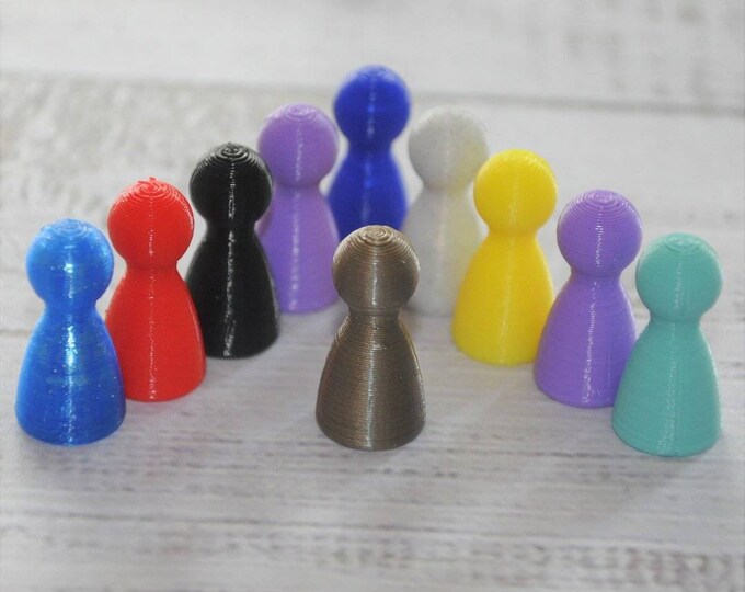 50 Vintage Pawns, Pawn Mix, Wooden and Plastic Board Game Pieces, Game ...
