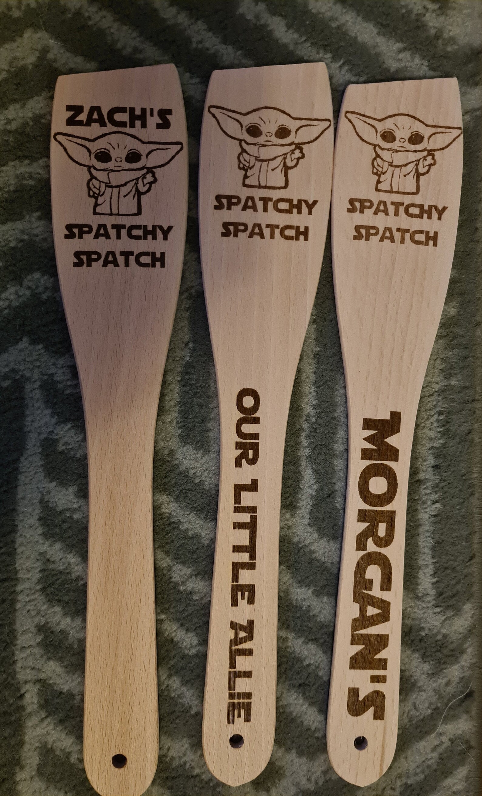 Star wars inspired wooden spatchy spatch spatula | Etsy