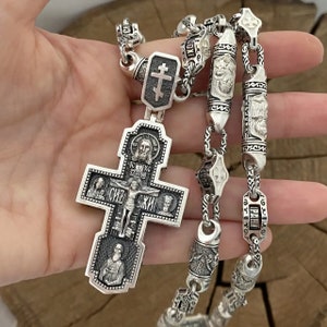 Silver 925 Orthodox Chain With Cross (accessories, Men's Gift) - Etsy