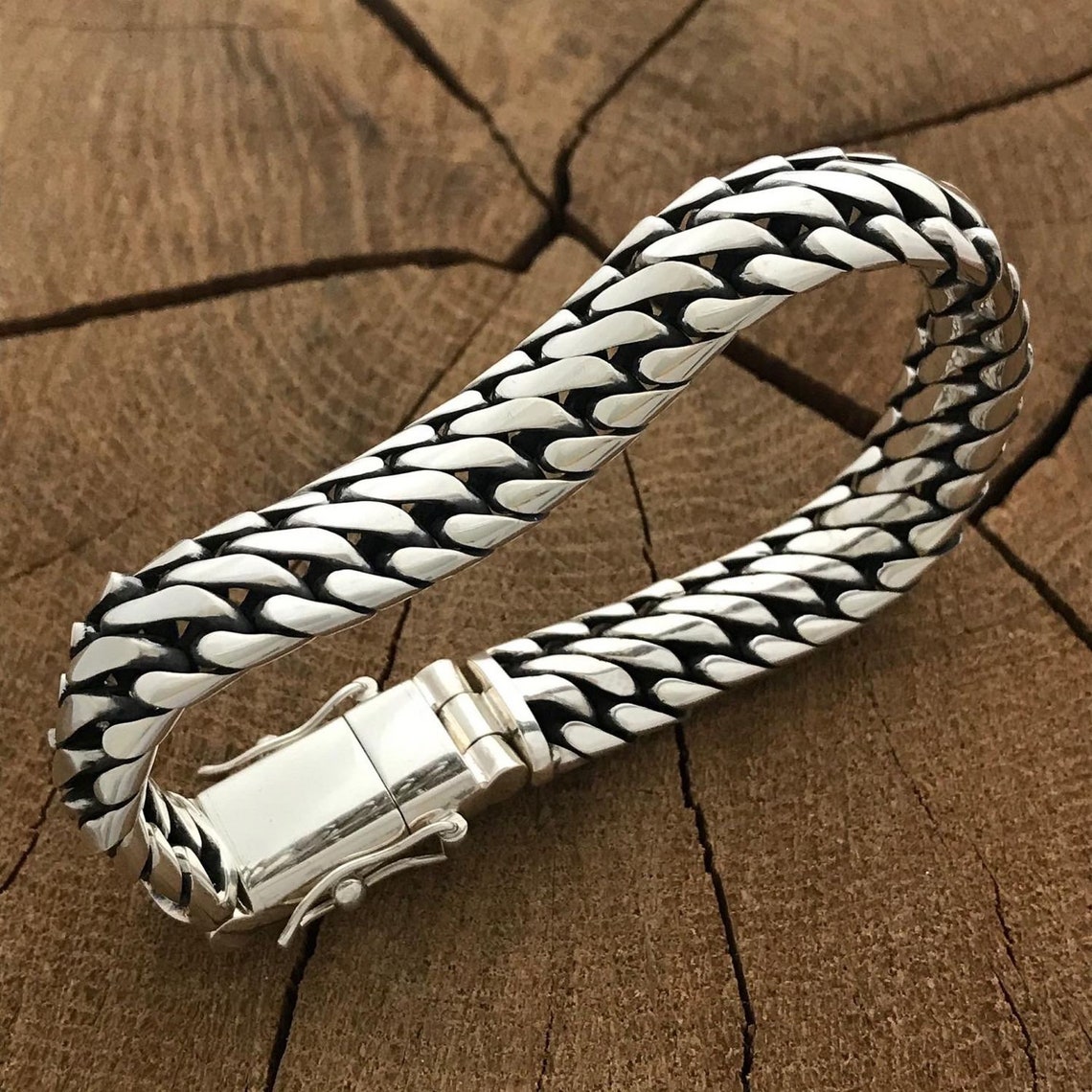 Silver Men's Bracelet - Etsy