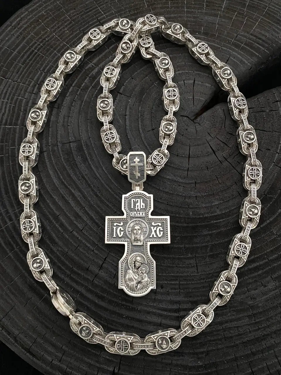 Handmade Blackened 925 Sterling Silver Orthodox Set With Blackened ...