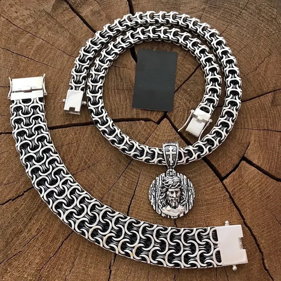 Handmade Men's 925 Sterling Silver Solid Set Consisting of Cardinal ...