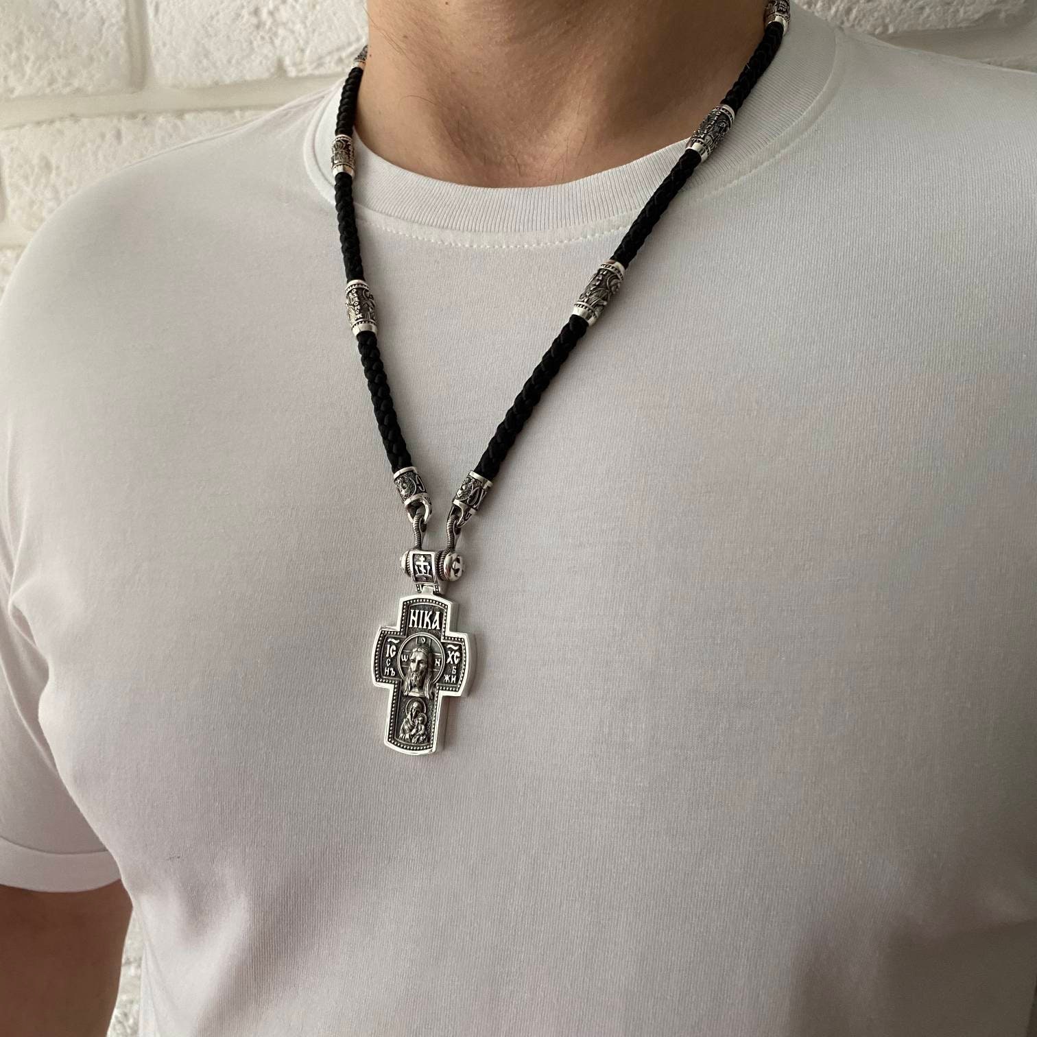 Silk Lace With Orthodox Silver Inserts and a Cross on the Adapter. - Etsy