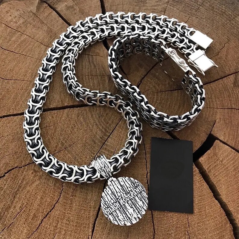 Handmade Men's 925 Sterling Silver Solid Set Consisting of Cardinal ...
