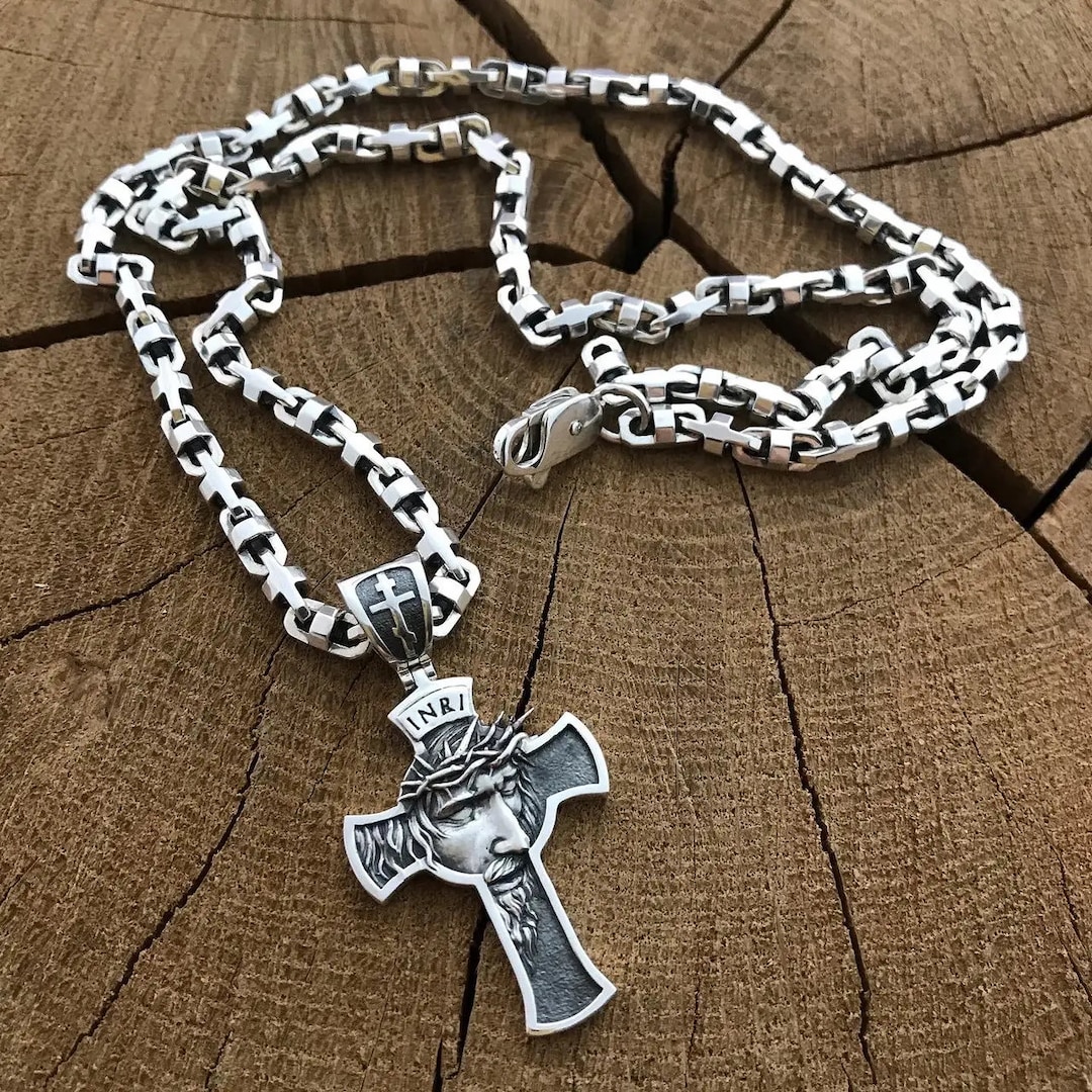 Designer 925 Sterling Silver Set Consisting of Anchor Chain Chain and ...