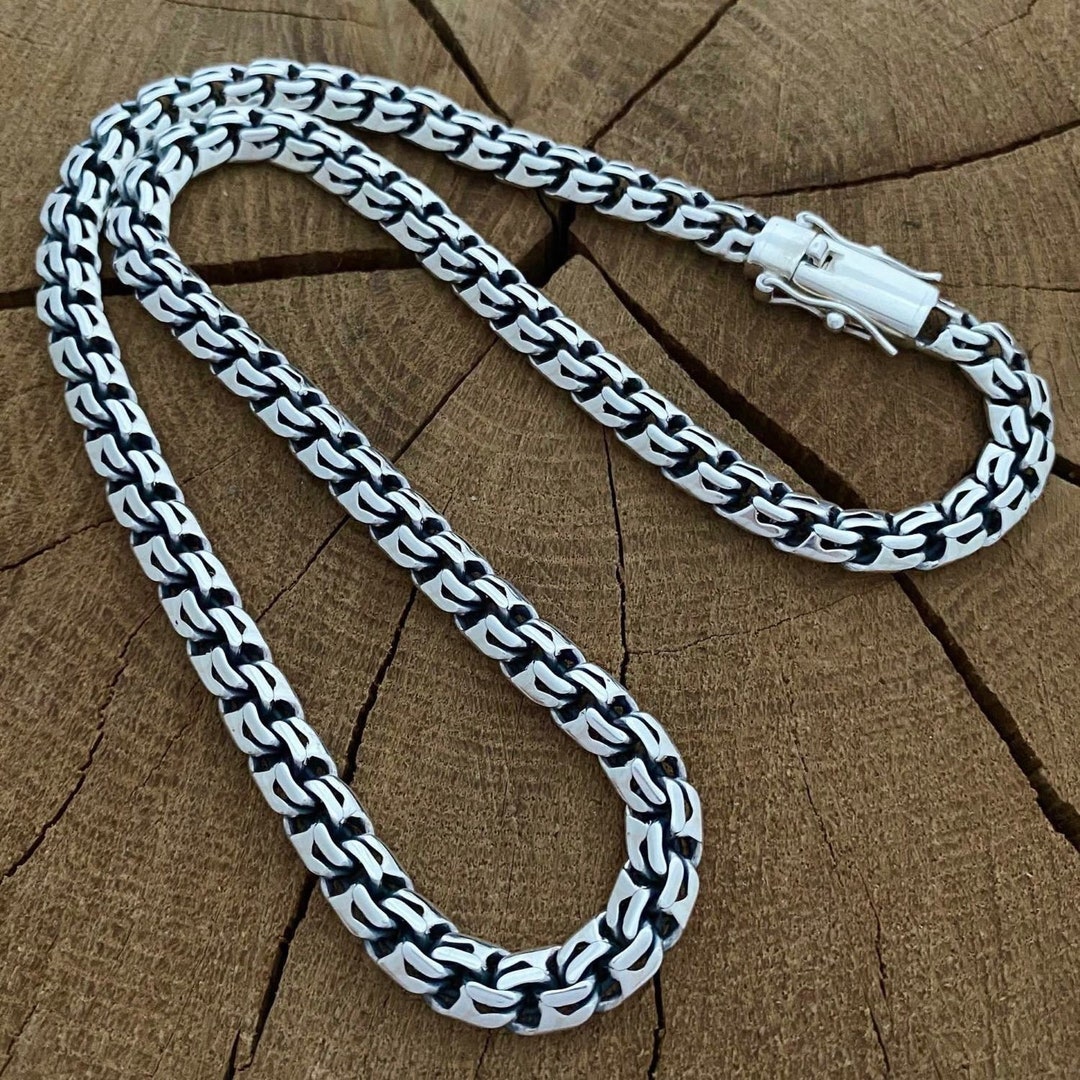 Men's Classic 925 Sterling Silver Chain Round Bismarck (accessories ...