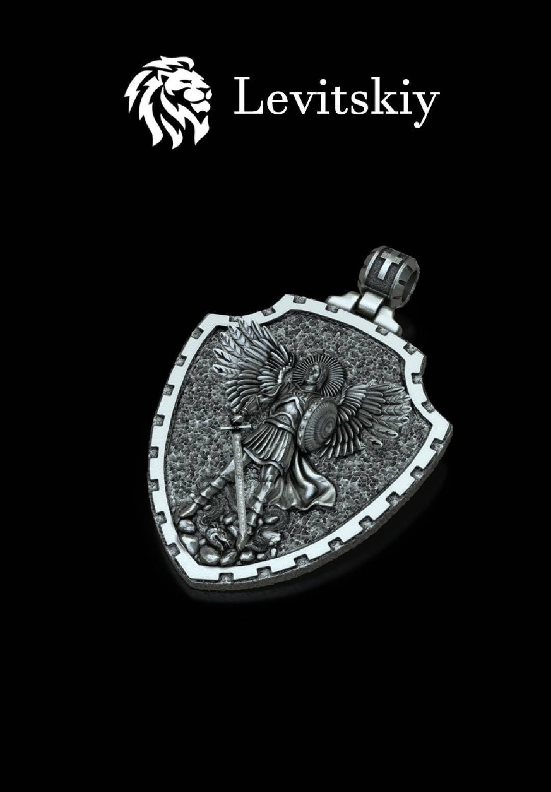 Archangel St. Michael Personalized Silver Medallion, Personalized ...