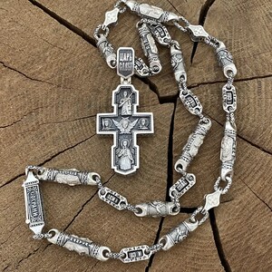 Silver 925 Orthodox Chain With Cross (accessories, Men's Gift) - Etsy