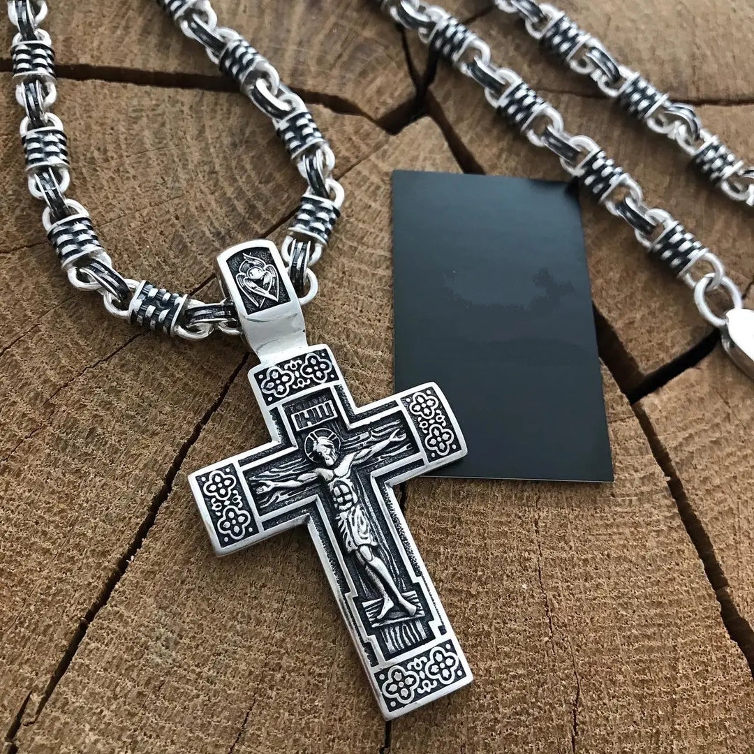 Hand-woven 925 Sterling Silver Designer Chain With Blackened Filigree ...