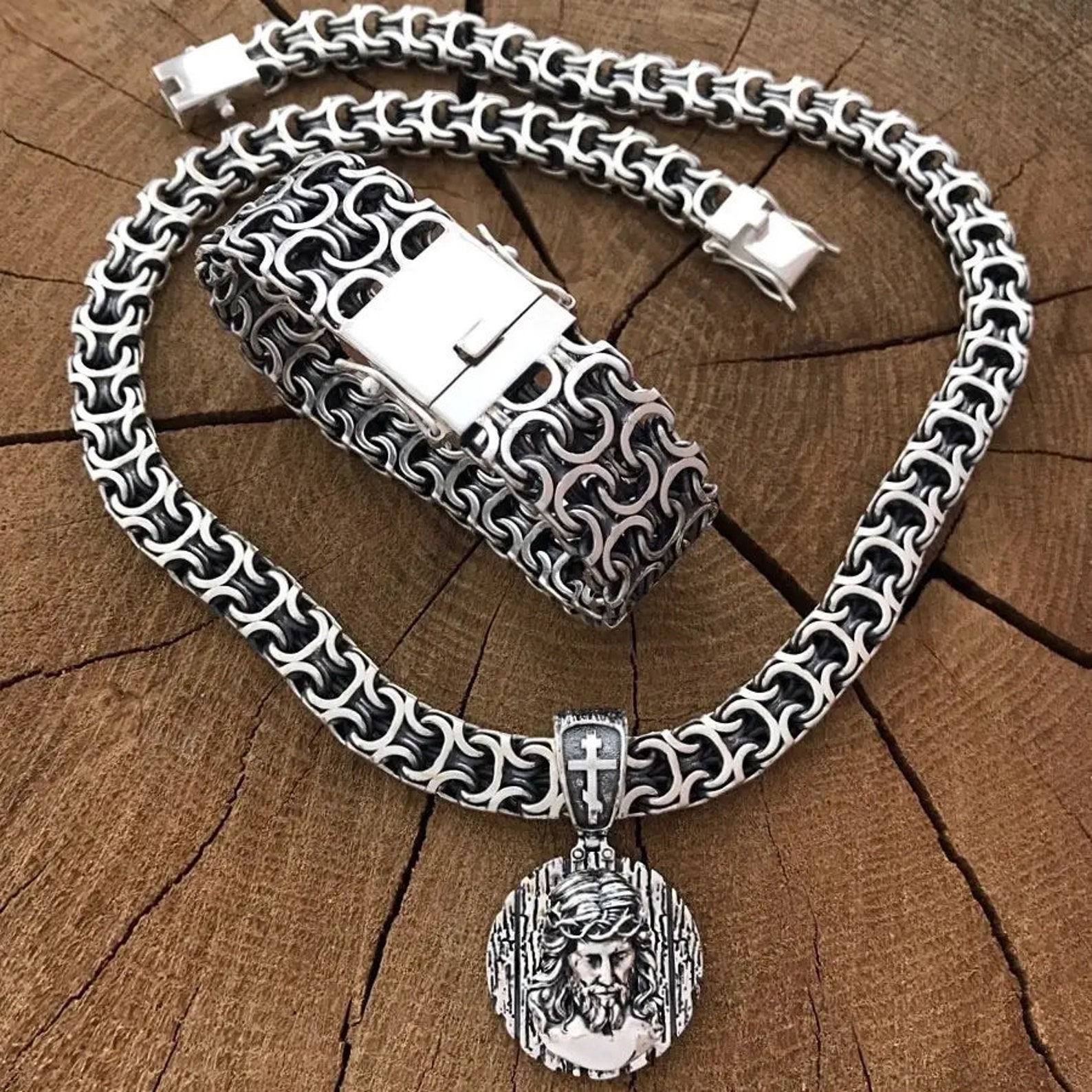 Handmade Men's 925 Sterling Silver Solid Set Consisting of Cardinal ...