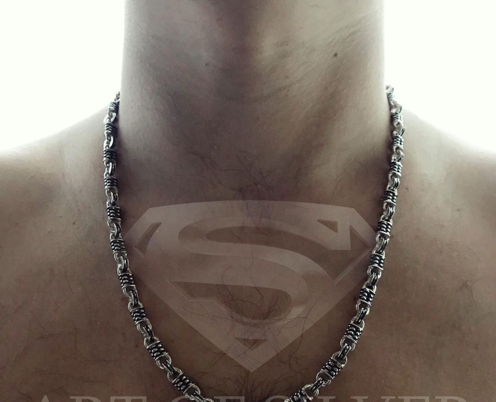 Silver Men's Chain - Etsy