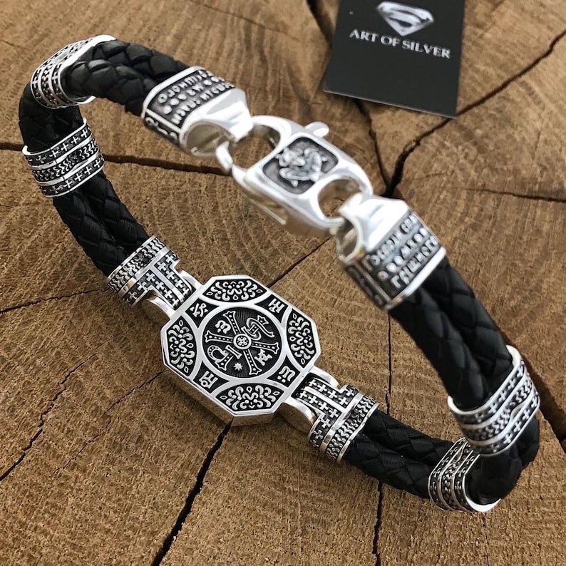 Silver Orthodox Bracelet With St. George the Victorious - Etsy