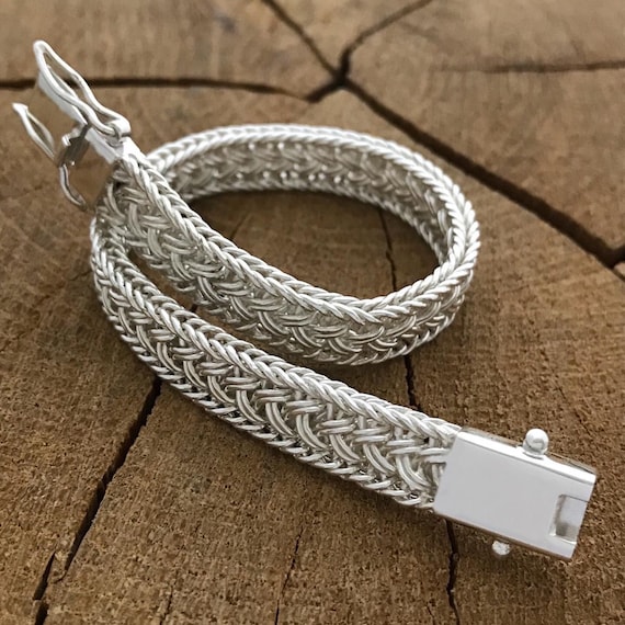 Silver Braided Bracelet thai Etsy Canada