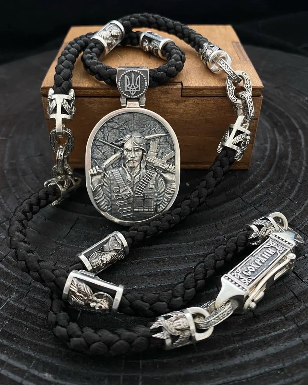Exclusive Set of Blackened Silver 925 "power of the Ukrainian Spirit ...
