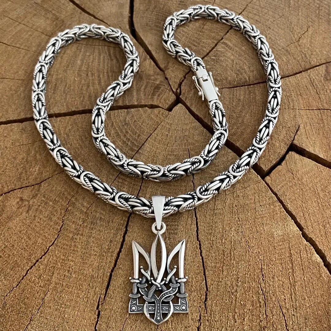 Men's 925 Sterling Silver Fox Tail Chain With Inserts and Ortxodox ...