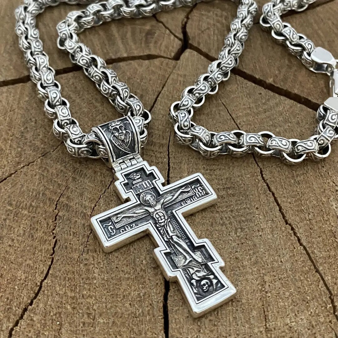 Men's Handmade 925 Sterling Silver Beltzer Chain With Pattern and ...